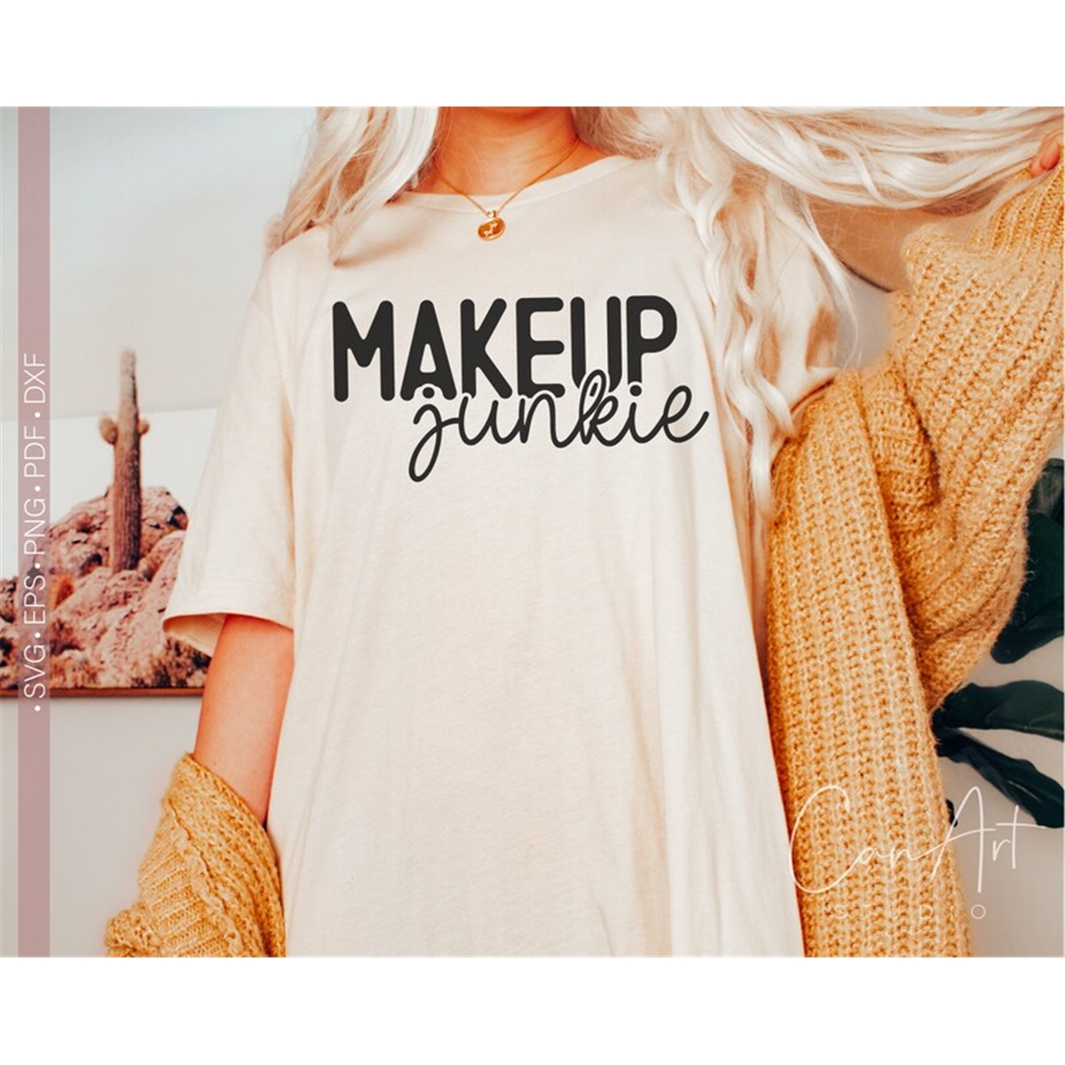 Makeup Junkie Svg, Makeup Svg Cut File for Cricut Shirt Desi | Inspire ...