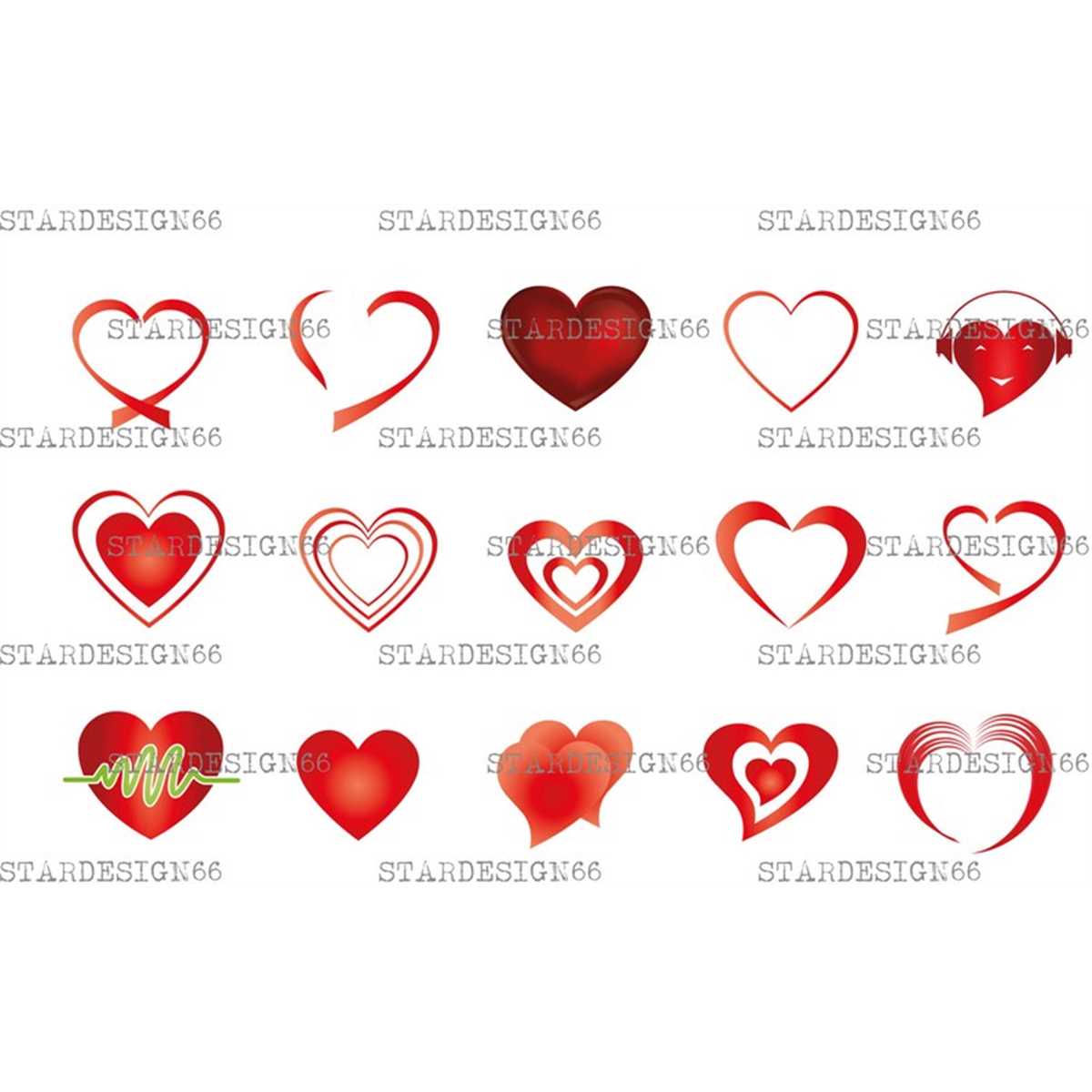 Digital EPS PNG JPG Hearts, love, clipart, vector, template, | Inspire ...