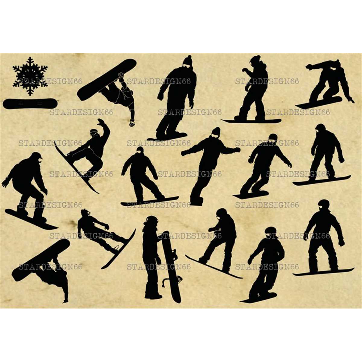 Digital SVG PNG JPG Snowboarding, sport, snowflake, snowboar | Inspire ...