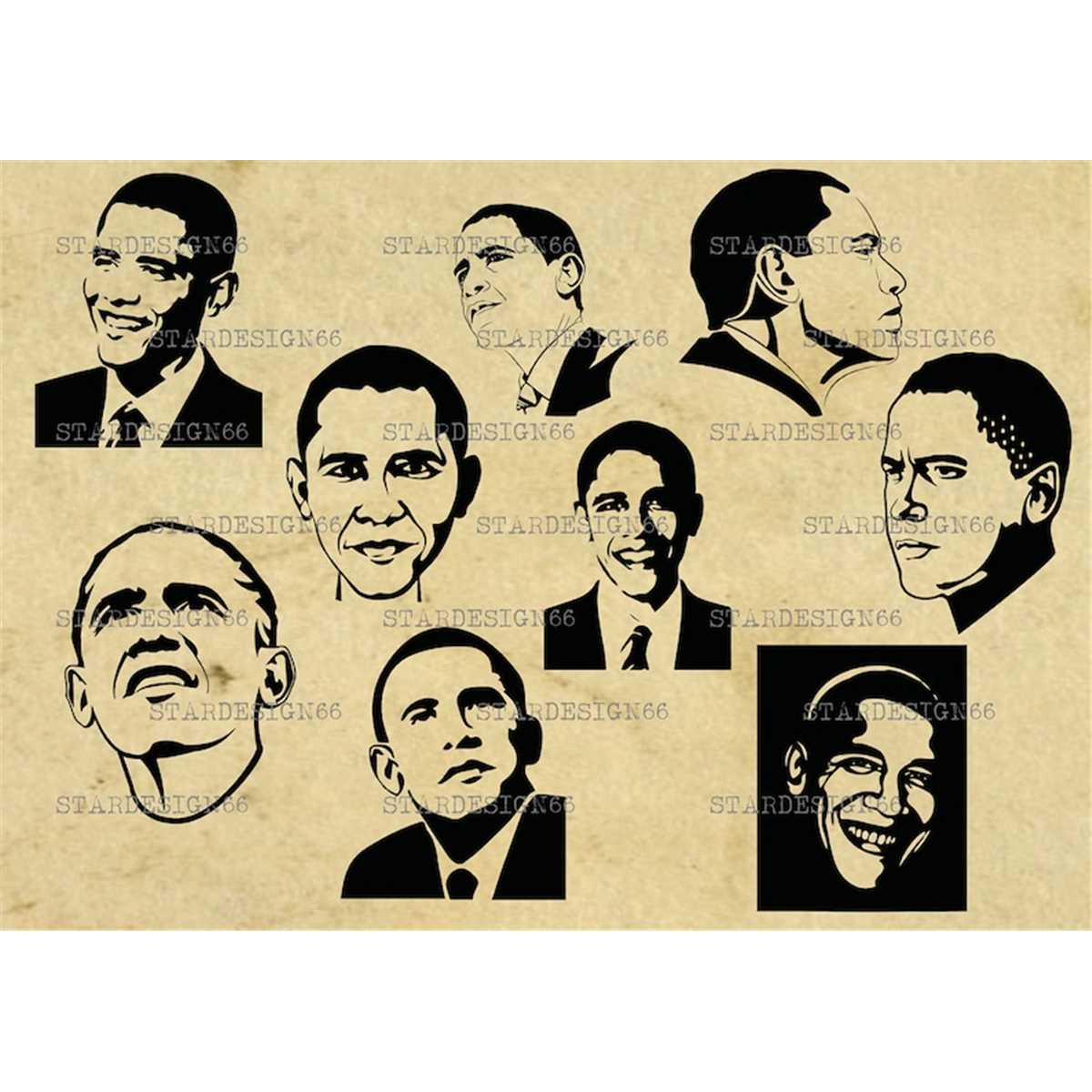 Digital SVG PNG JPG Barack Obama, silhouette, vector, clipar | Inspire ...
