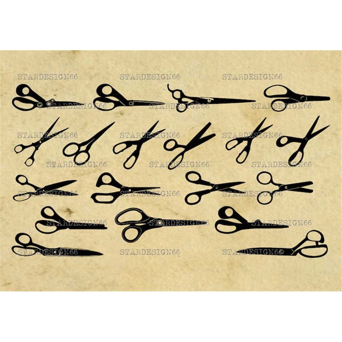 Digital SVG PNG JPG Scissors, vector, silhouette, clipart, i | Inspire ...