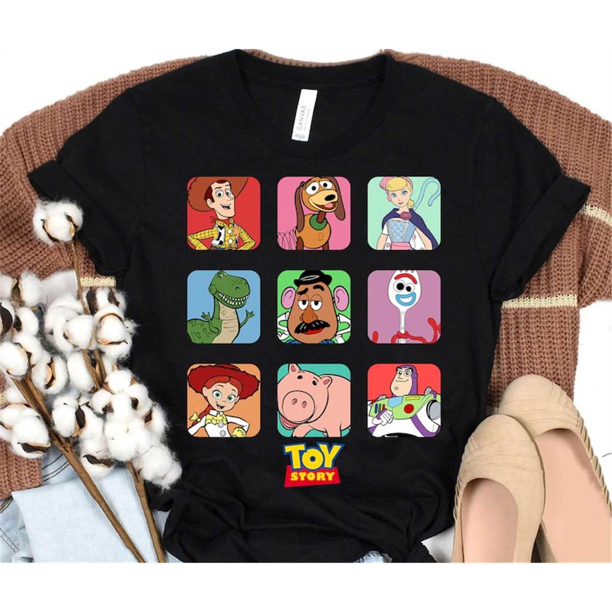 Disney Toy Story Characters Box Panel T-shirt, Toy Story Shi | Inspire ...