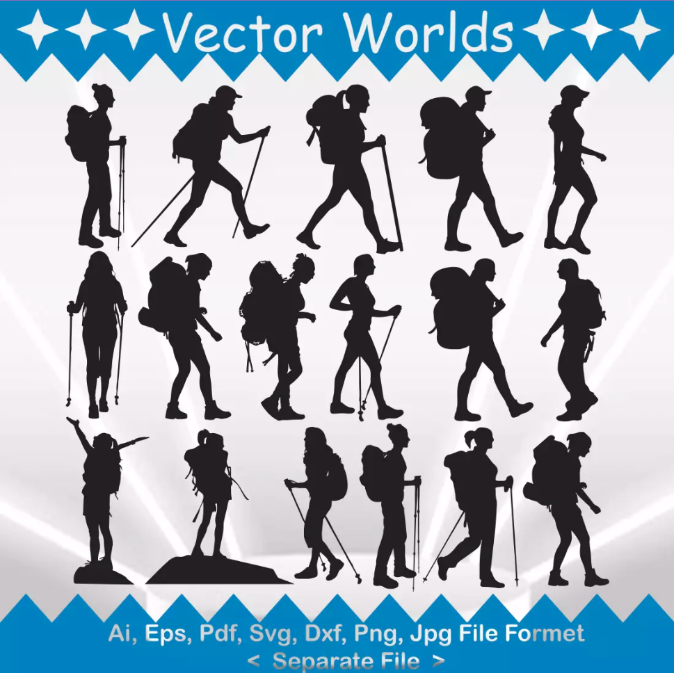 Female Hiker svg, Female Hikers svg, Female, Hiker, SVG, ai, | Inspire ...