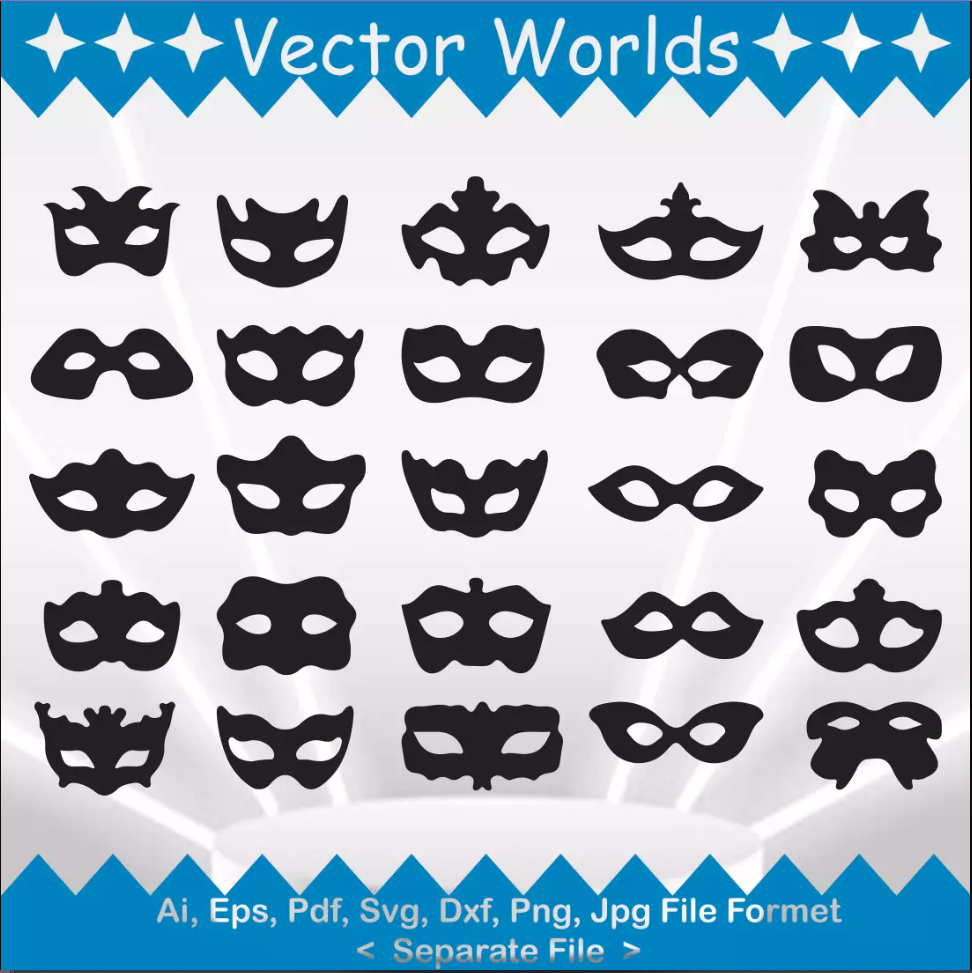 Festive Masks svg, Festive Mask svg, Festive, Masks, SVG, ai - Inspire Uplift