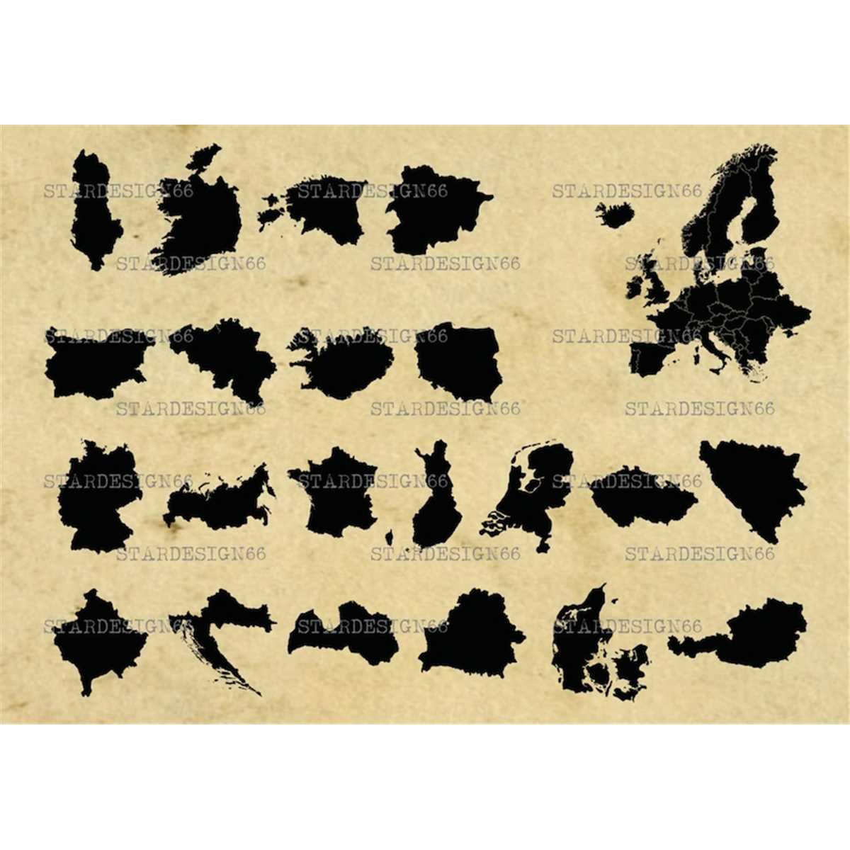 Digital SVG PNG JPG European Countries, maps, borders, vecto | Inspire ...