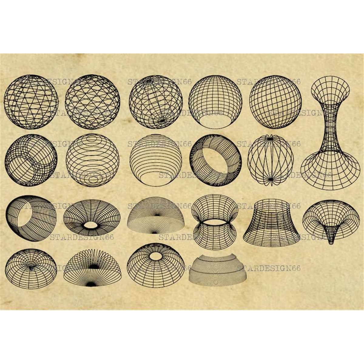 Digital SVG PNG JPG Geometric Models 3D, clipart, vector, si - Inspire ...