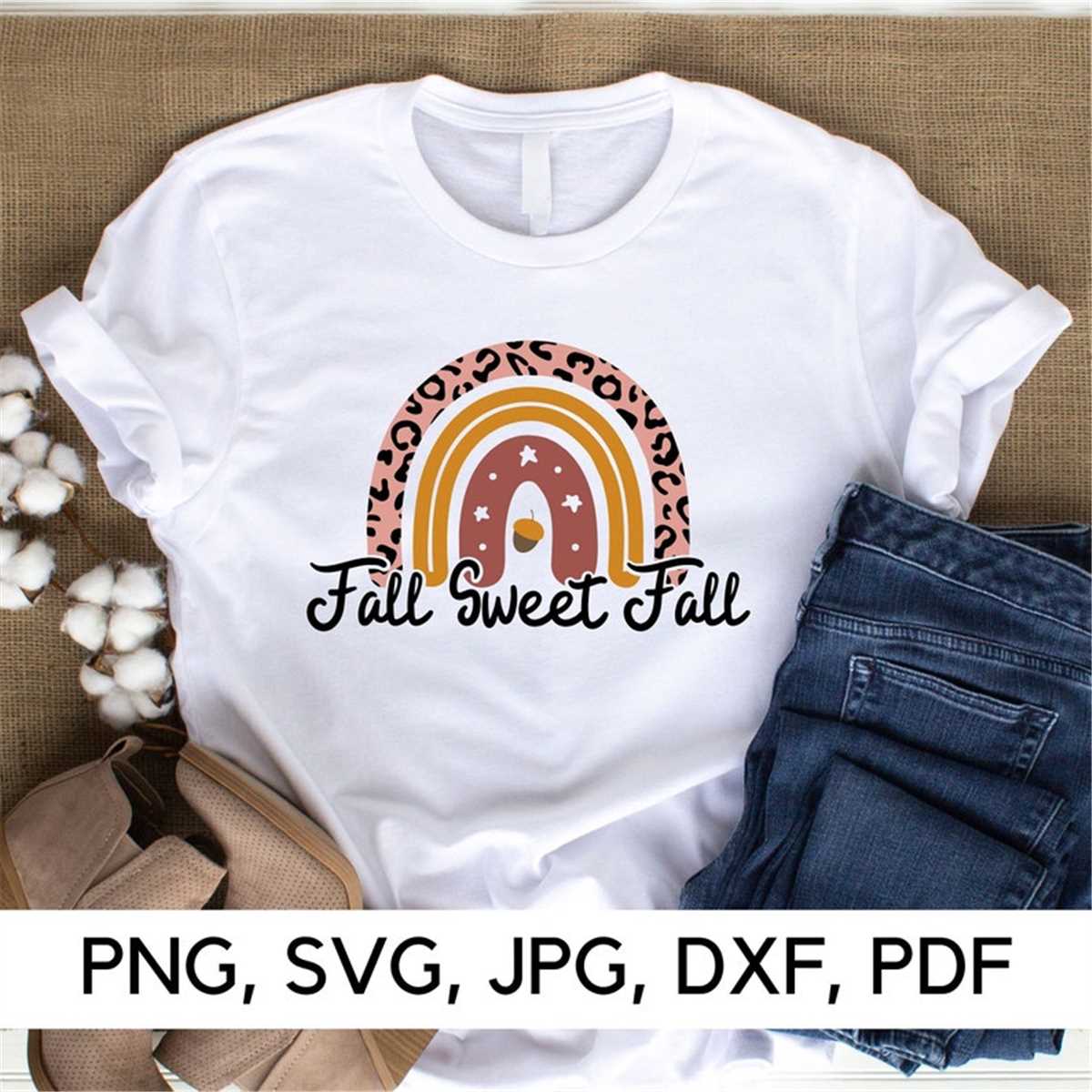 Fall sweet Fall svg file, Autumn, PNG, SVG, Bohemian, Rainbo | Inspire ...