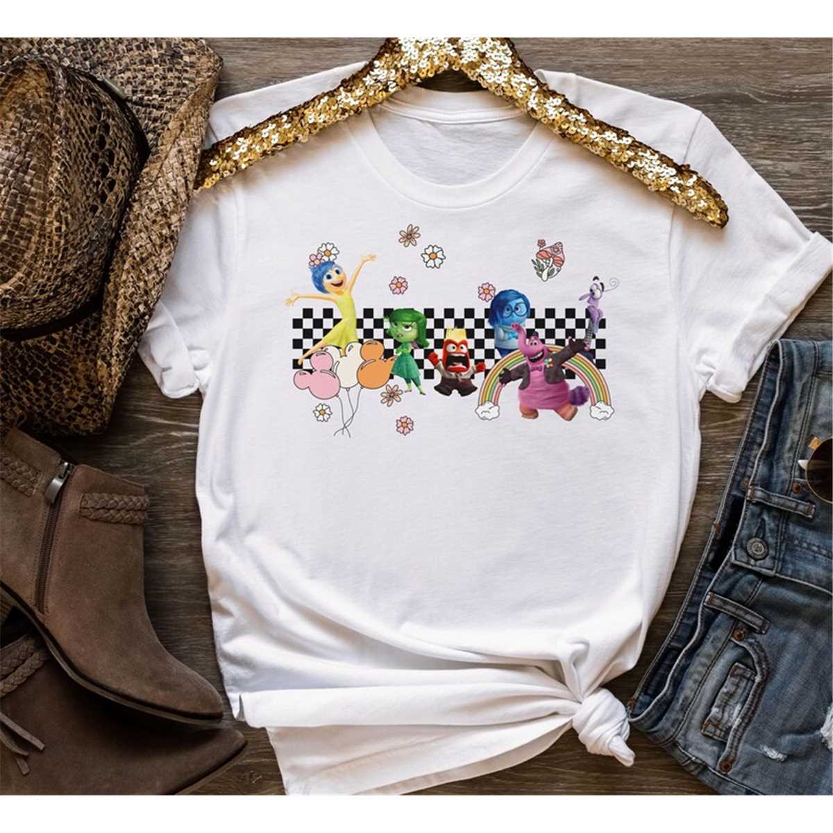 Disney Inside Out Checkerboard With Mickey Balloon Shirt, Di | Inspire ...