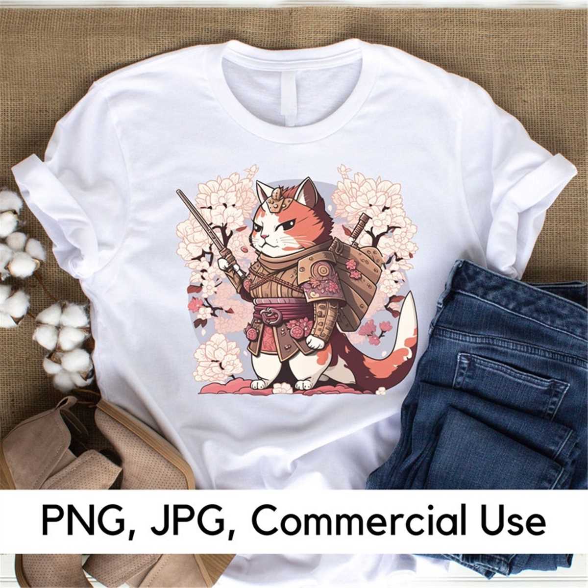 Kawaii Samurai Cat PNG, Cute Samurai Cat, PNG, Image file, A - Inspire ...