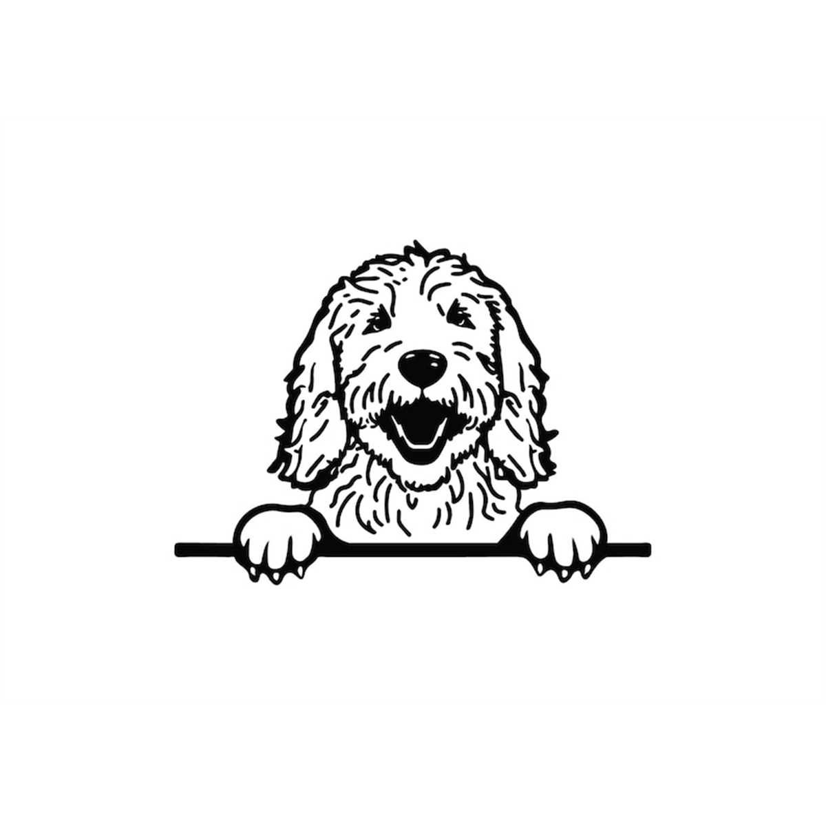 PEEKING GOLDENDOODLE Svg, Peeking Goldendoodle Clipart, Peek - Inspire ...