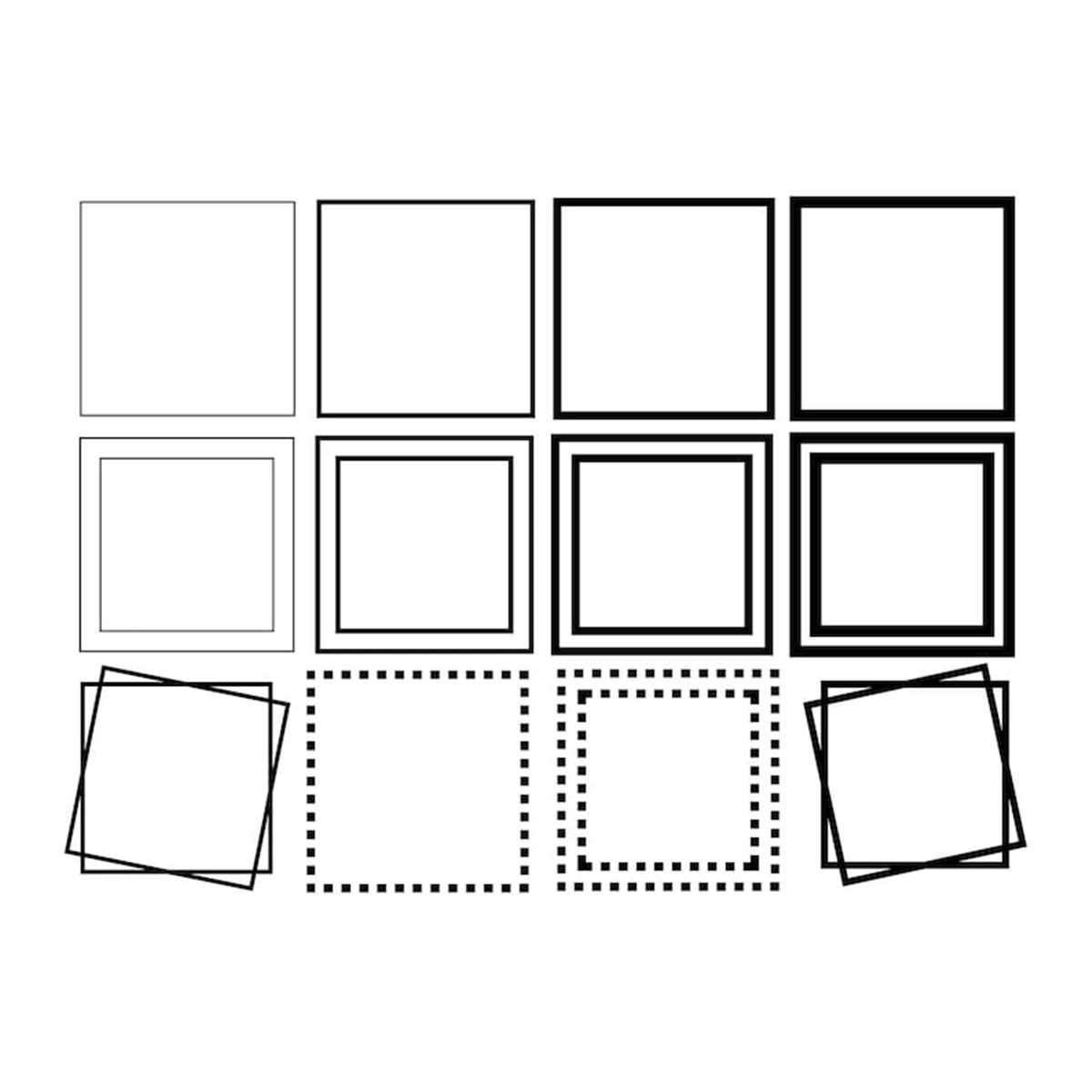 SQUARE FRAMES Diffrent Strokes SVG, Square Frame Svg, Double | Inspire ...