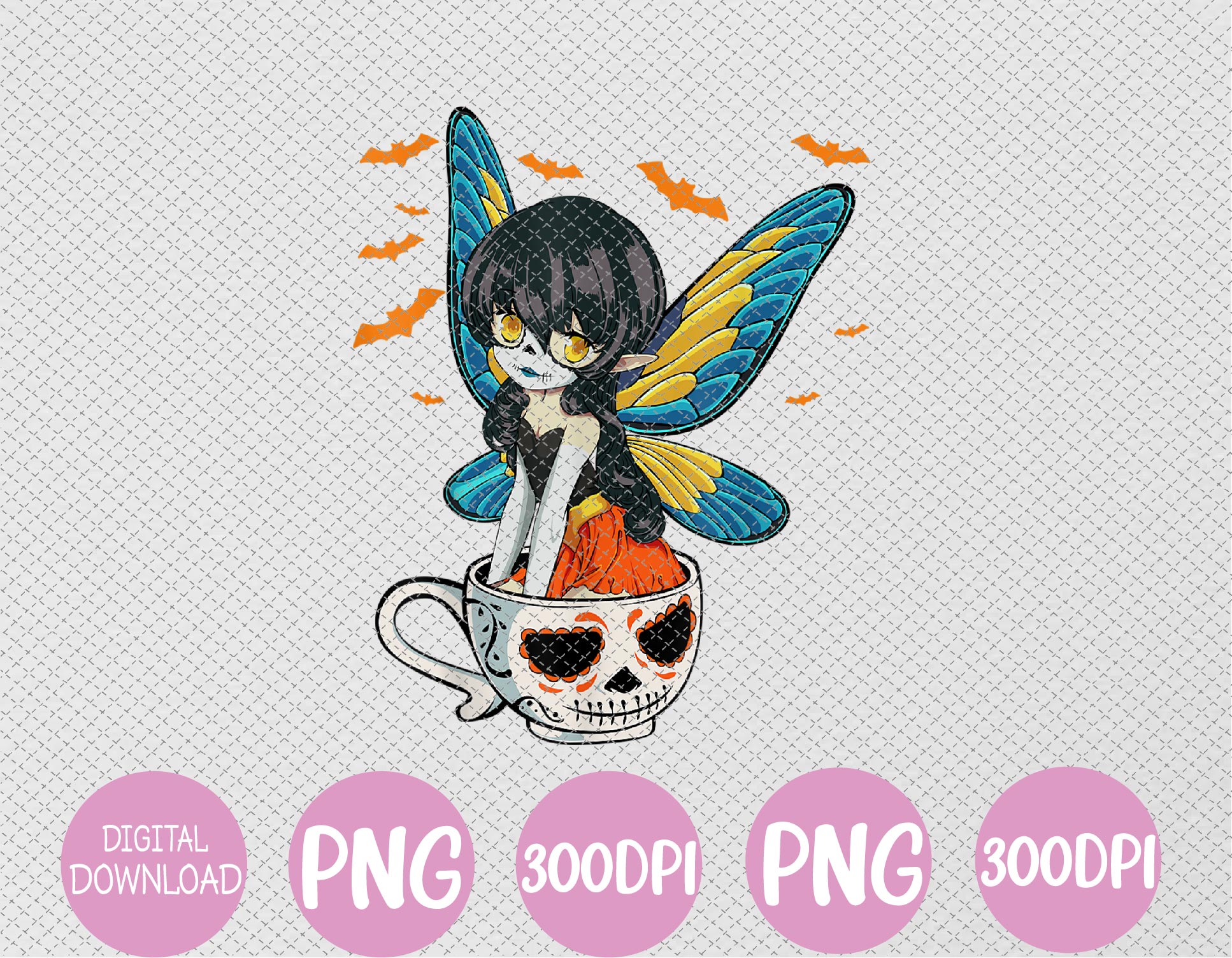 Anime Fairy Lazy Halloween Costume Cute Sugark Skull Cup Png | Inspire ...