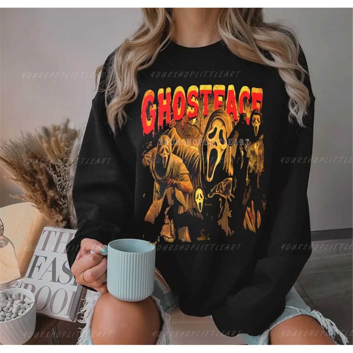 Scream Movie Ghostface Vintage sweatshirt, Vintage 90s Scary - Inspire ...