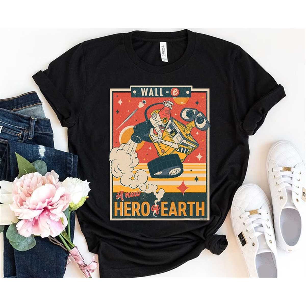 Disney and Pixars Wall-E A New Hero of Earth Retro T-Shirt,D | Inspire ...