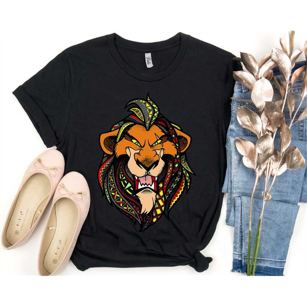 Disney The Lion King Scar Pattern Fill Head Shot Portrait T- | Inspire ...