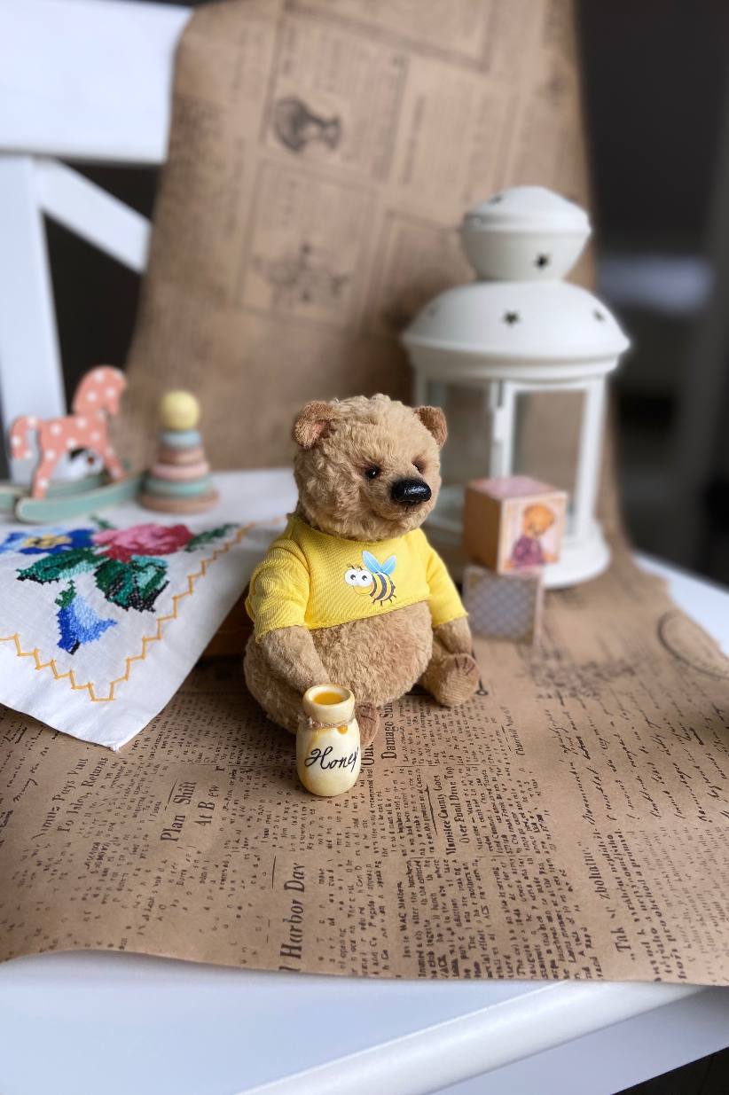 Handmade teddy Bear, Teddy bear and barrel of honey, Teddy b - Inspire ...