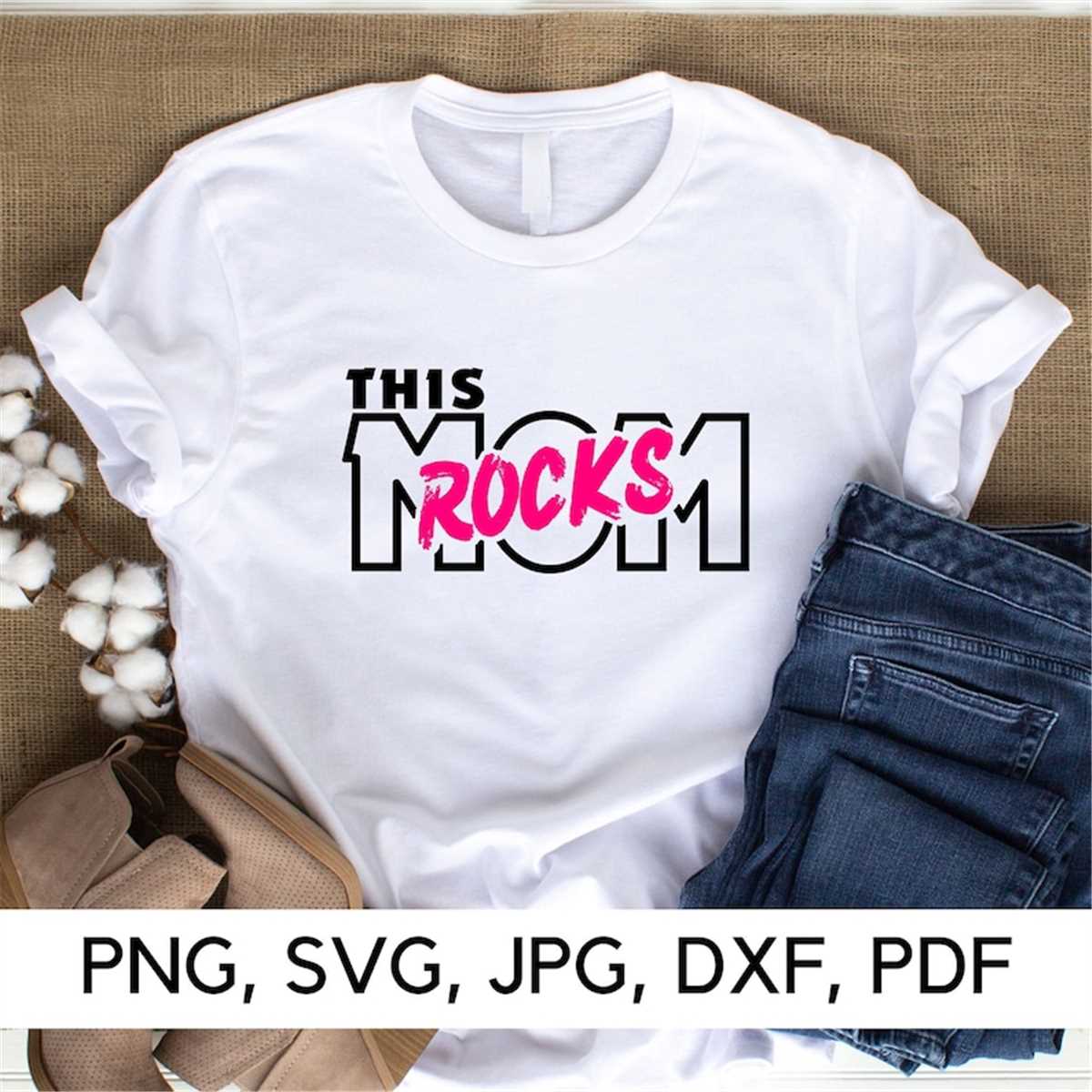 This Mom Rocks svg file, Mama Rocks, PNG, SVG, Mother's Day, | Inspire ...