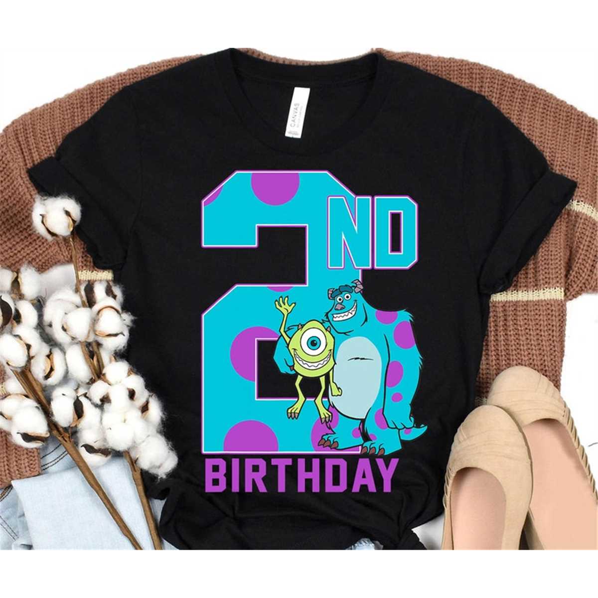 Disney Pixar Monsters Inc. Mike & Sully Happy 2nd Birthday T | Inspire ...