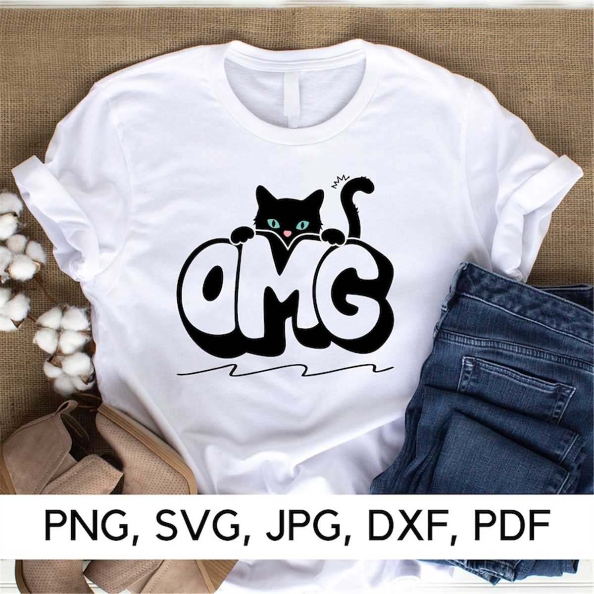 OMG! svg file, Cat svg, Surprised Cat svg, PNG, SVG, Funny C | Inspire ...