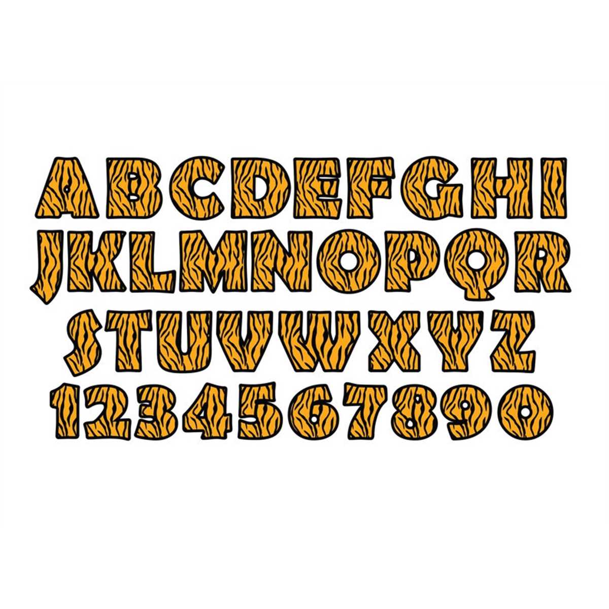 TIGER ALPHABET SVG Files, Tiger Alphabet Clipart, Tiger Font - Inspire ...