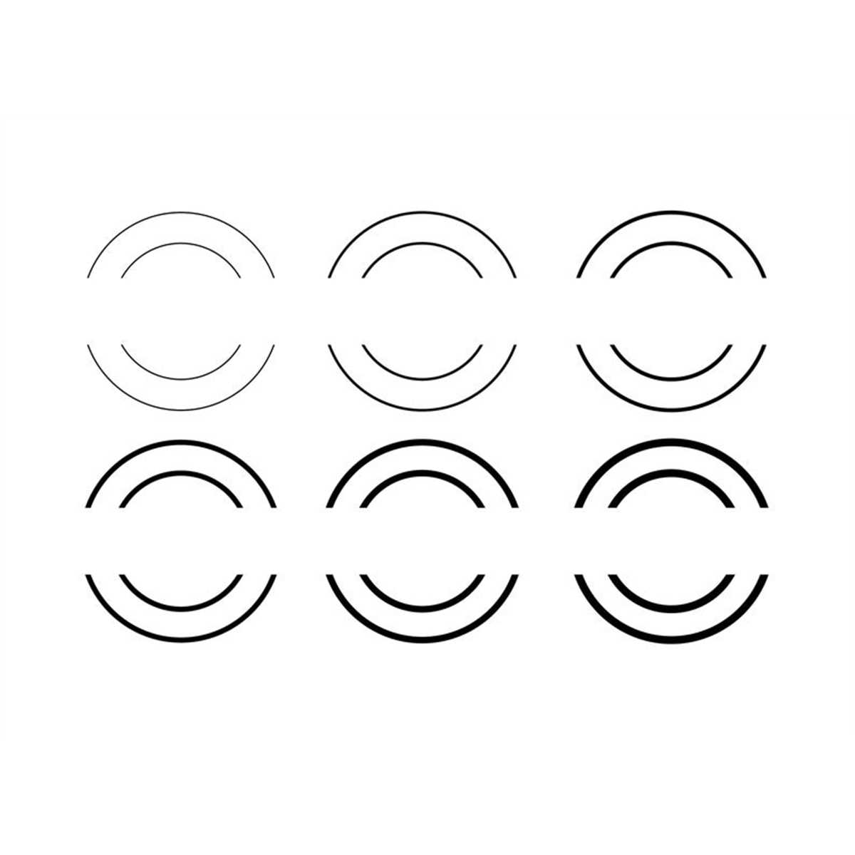 DOUBLE CIRCLE Frame SVG, Circle Monogram Svg, Double Circle | Inspire ...