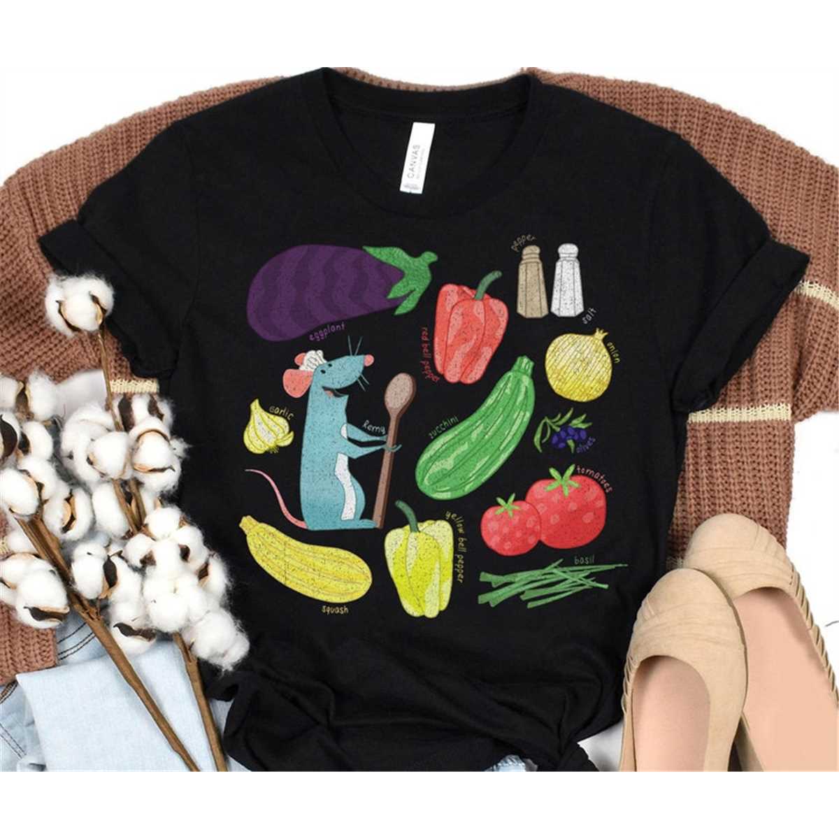Disney Pixar Ratatouille Remy Ratatouille Recipe Icons T-Shi - Inspire ...