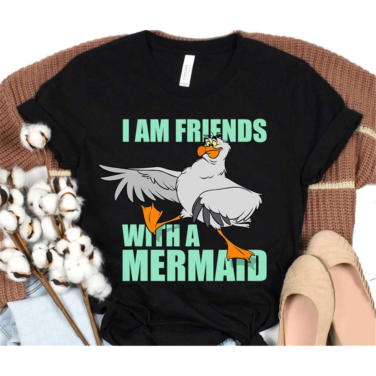 Disney The Little Mermaid Scuttle Friends with a Mermaid T-S | Inspire ...