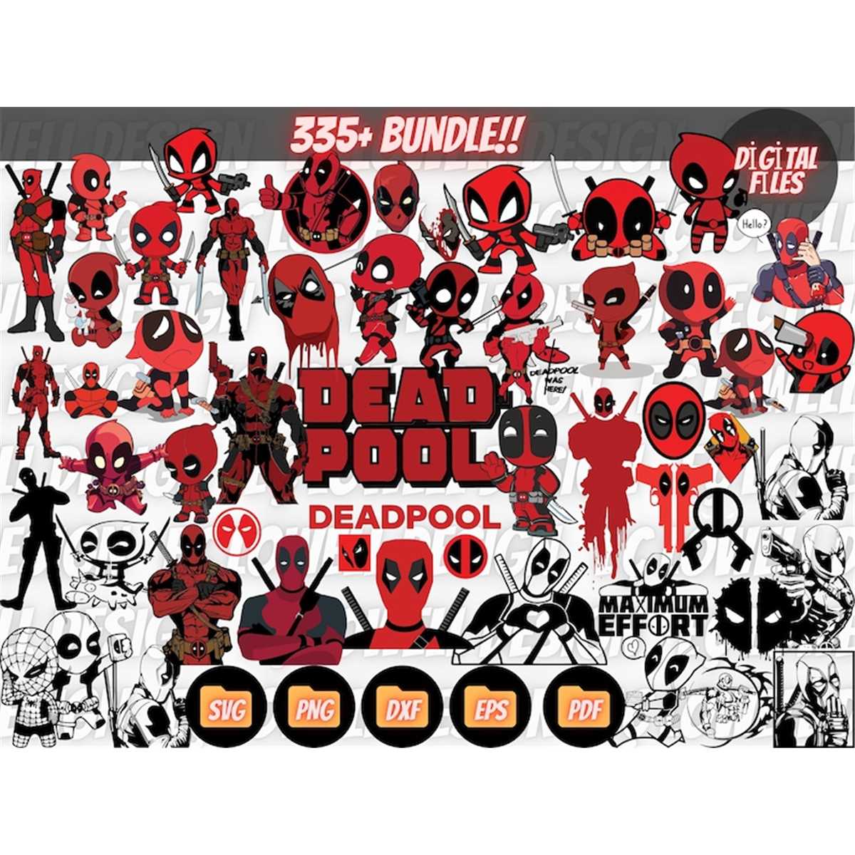 Deadpool Svg Bundle|Deadpool Png||Deadpool Cricut|Silhouette | Inspire ...