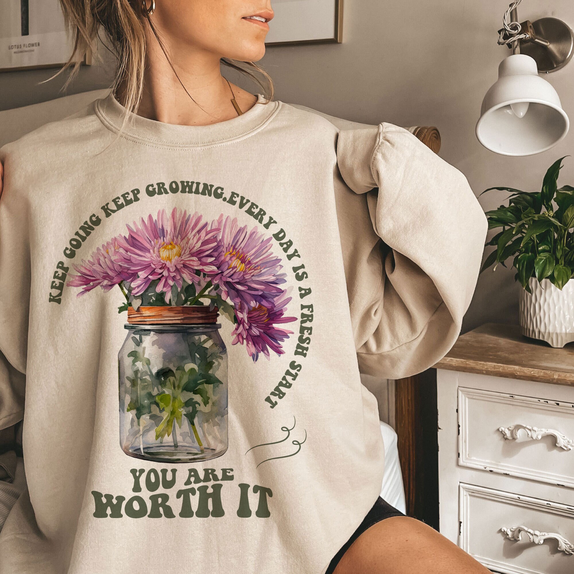 Positive Aesthetic SVG PNG Keep Going, Self love Svg Motivat - Inspire ...
