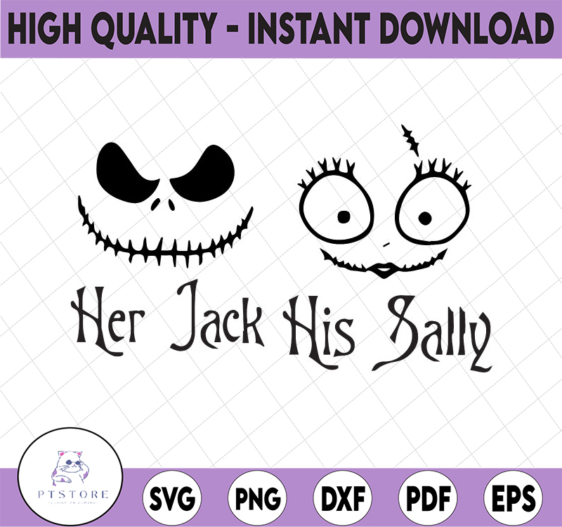 Nightmare before Christmas svg, His Sally svg, Her Jack svg, - Inspire ...