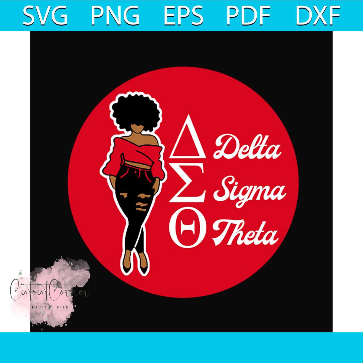 Delta sigma theta sorority SVG, black girl, Delta sigma thet | Inspire ...