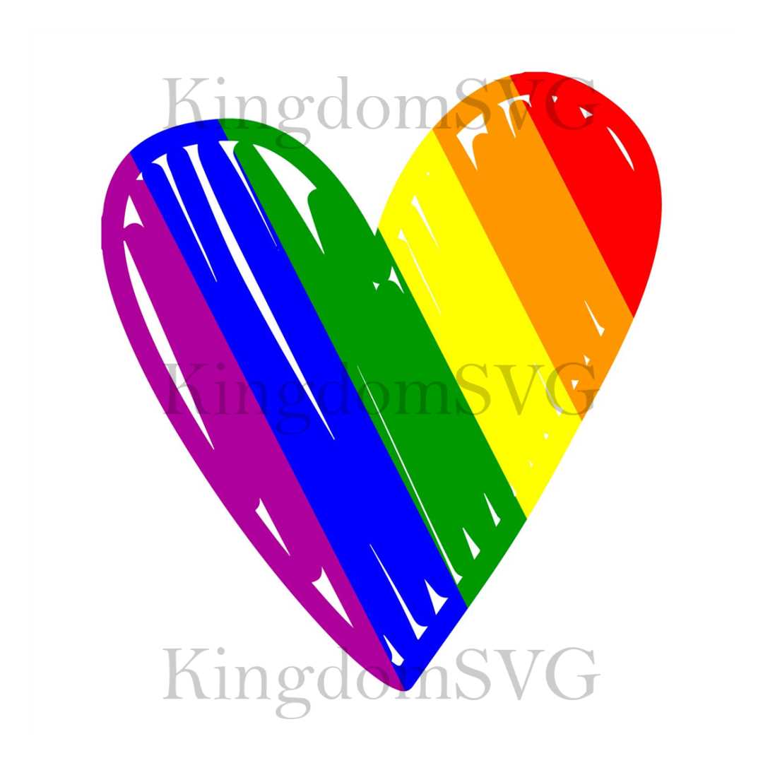 Rainbown Heart Svg, Lgbt Svg, Rainbow Svg, Heart Rainbow Svg | Inspire ...