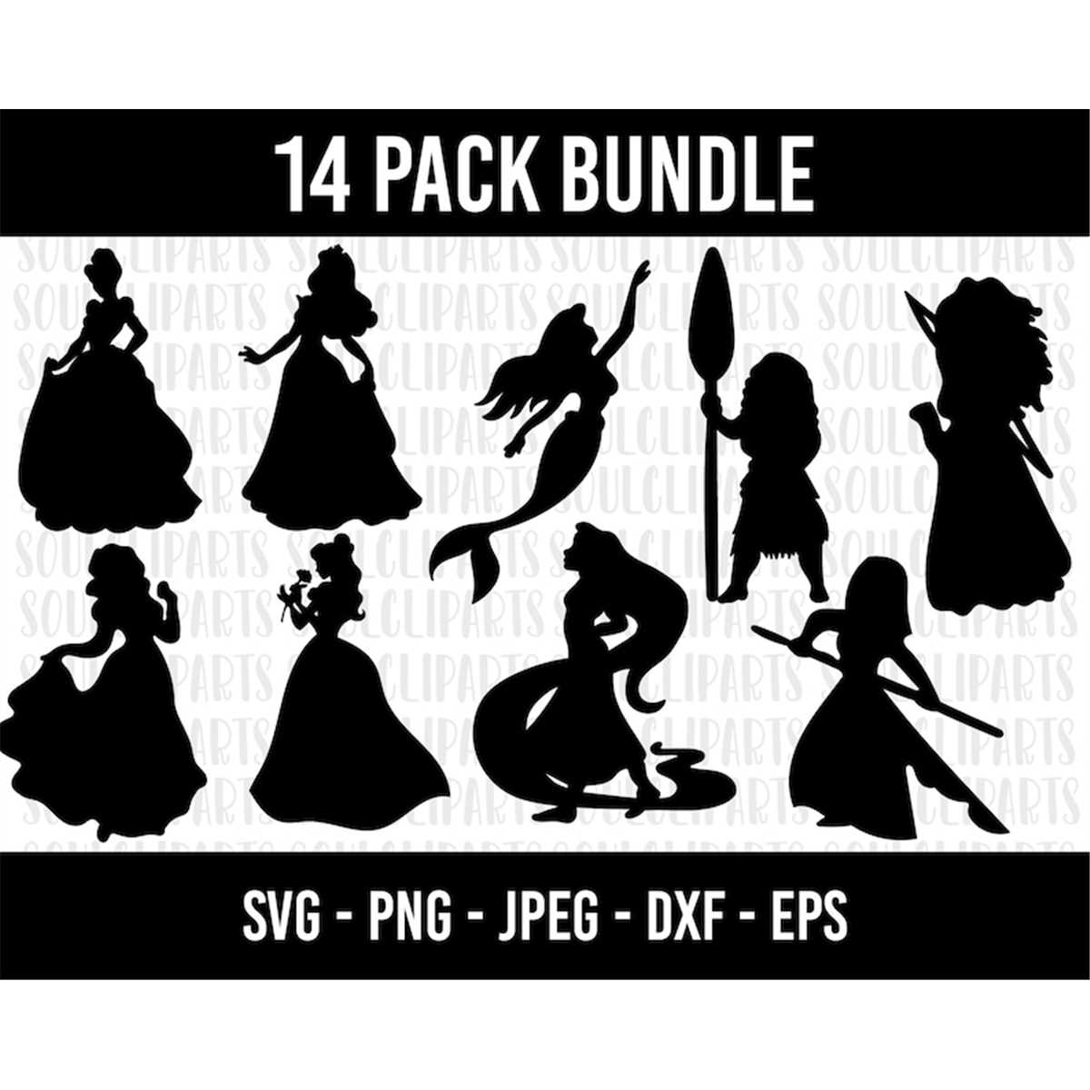 COD995- Princess silhouette svg bundle, Snow White SVG, Prin - Inspire ...