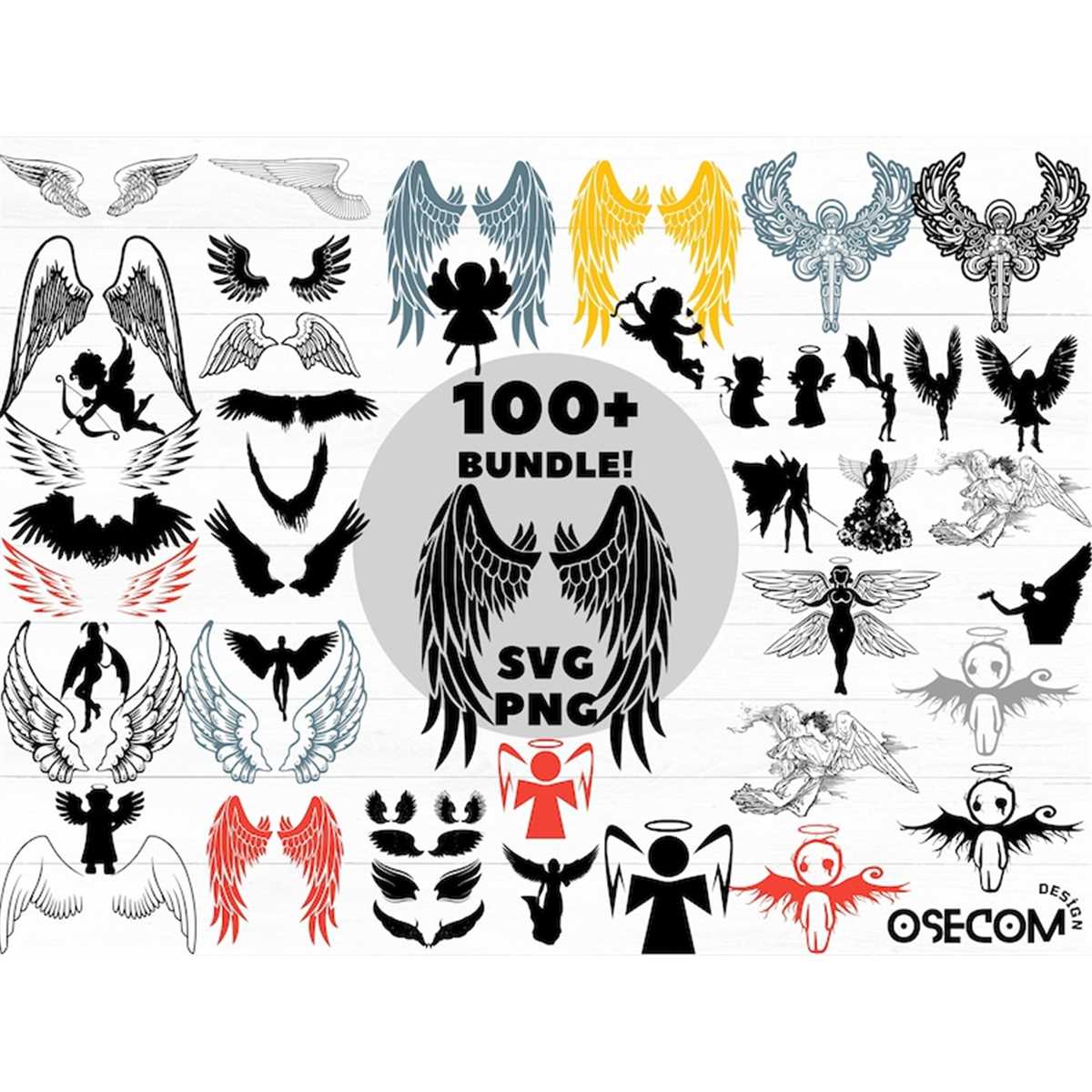 Angel Bundle, Angel Wings Svg, Angel Svg, Wings Svg, Angel W - Inspire ...