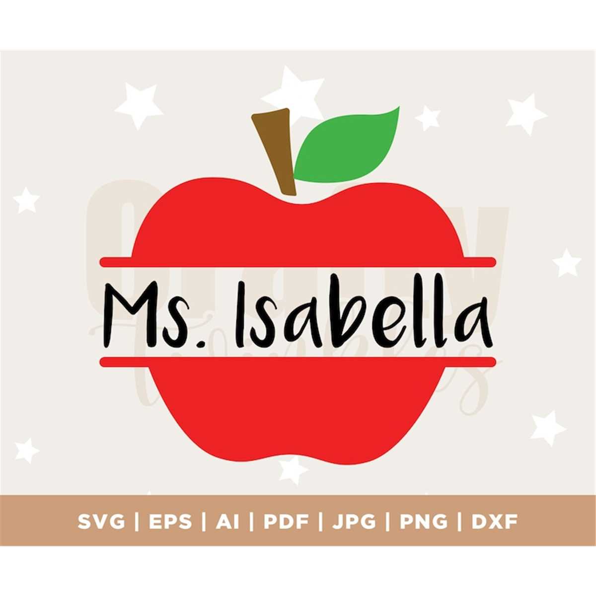 Apple Name Frame SVG, Apple Monogram Frame Svg, Apple Svg, T - Inspire ...