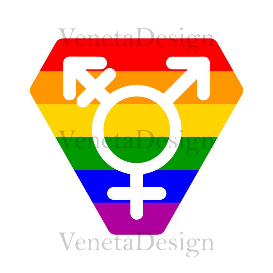 Transgender Symbol Svg, Lgbt Svg, Rainbow Svg, Heart Rainbow - Inspire ...