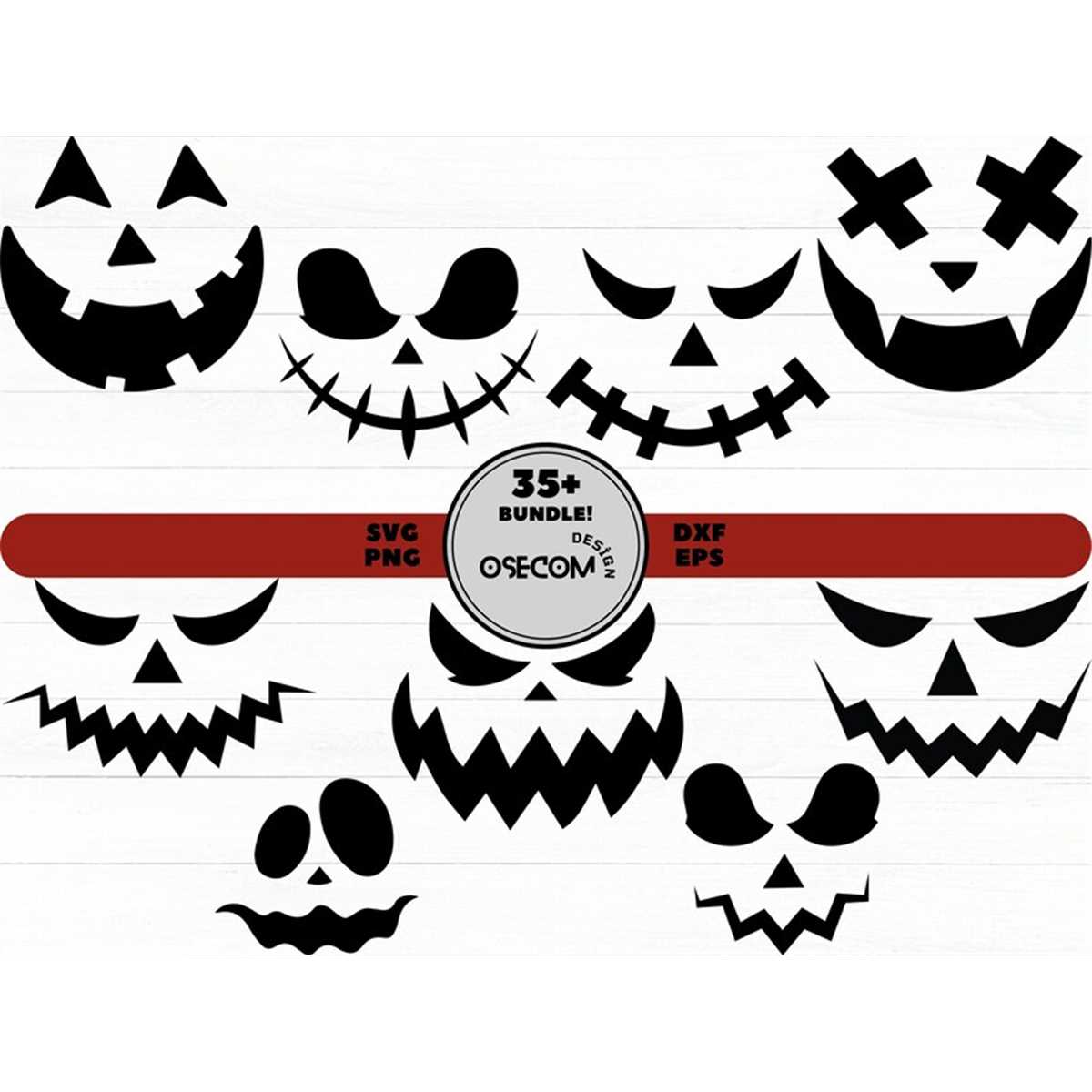 Pumpkin Face, 35 Bundle Halloween faces, Pumpkin Faces Clipa | Inspire ...