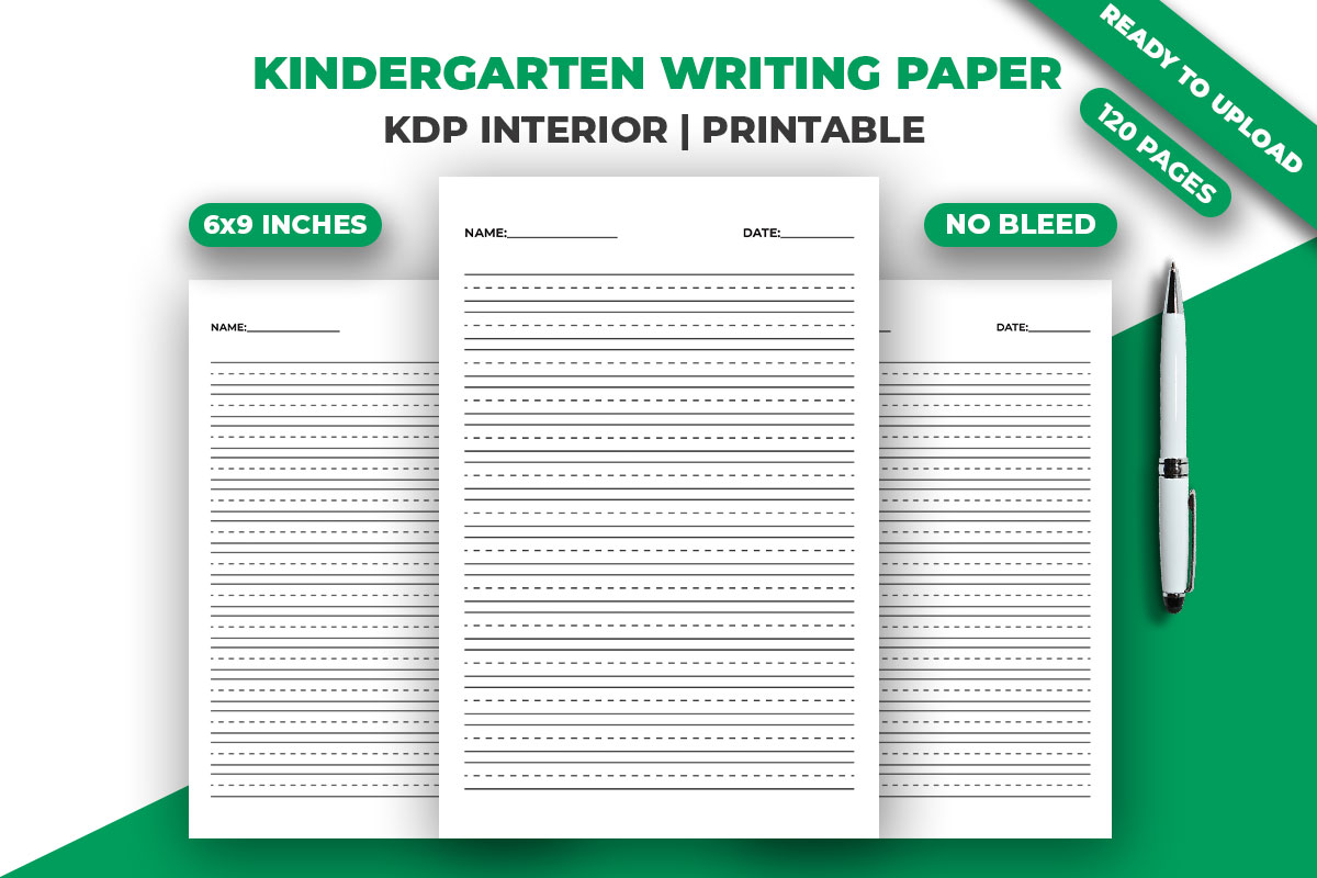 Kindergarten Writing Paper KDP Interior | Inspire Uplift