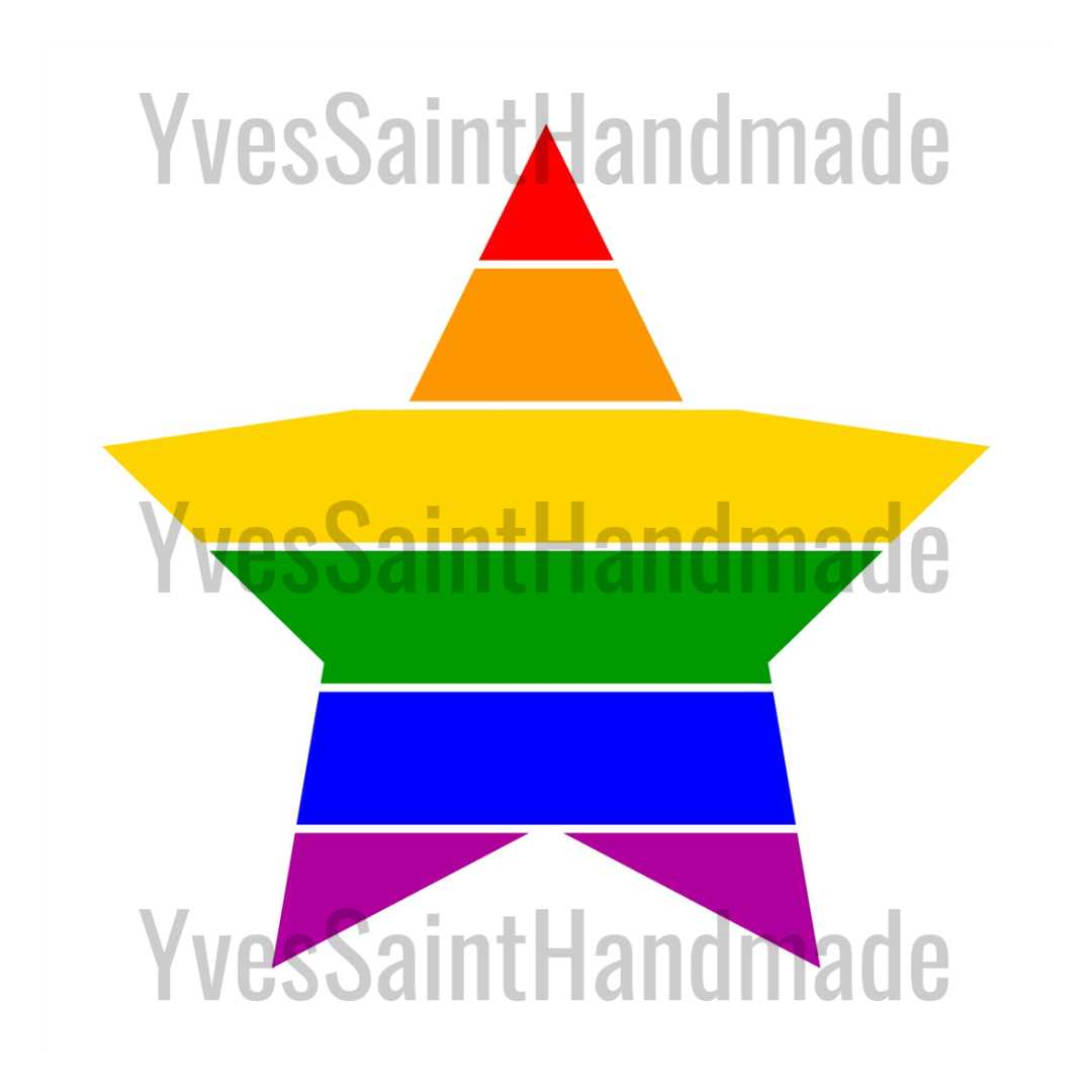 Pride Star Svg, Lgbt Svg, Rainbow Svg, Star Rainbow Svg, Gay - Inspire ...