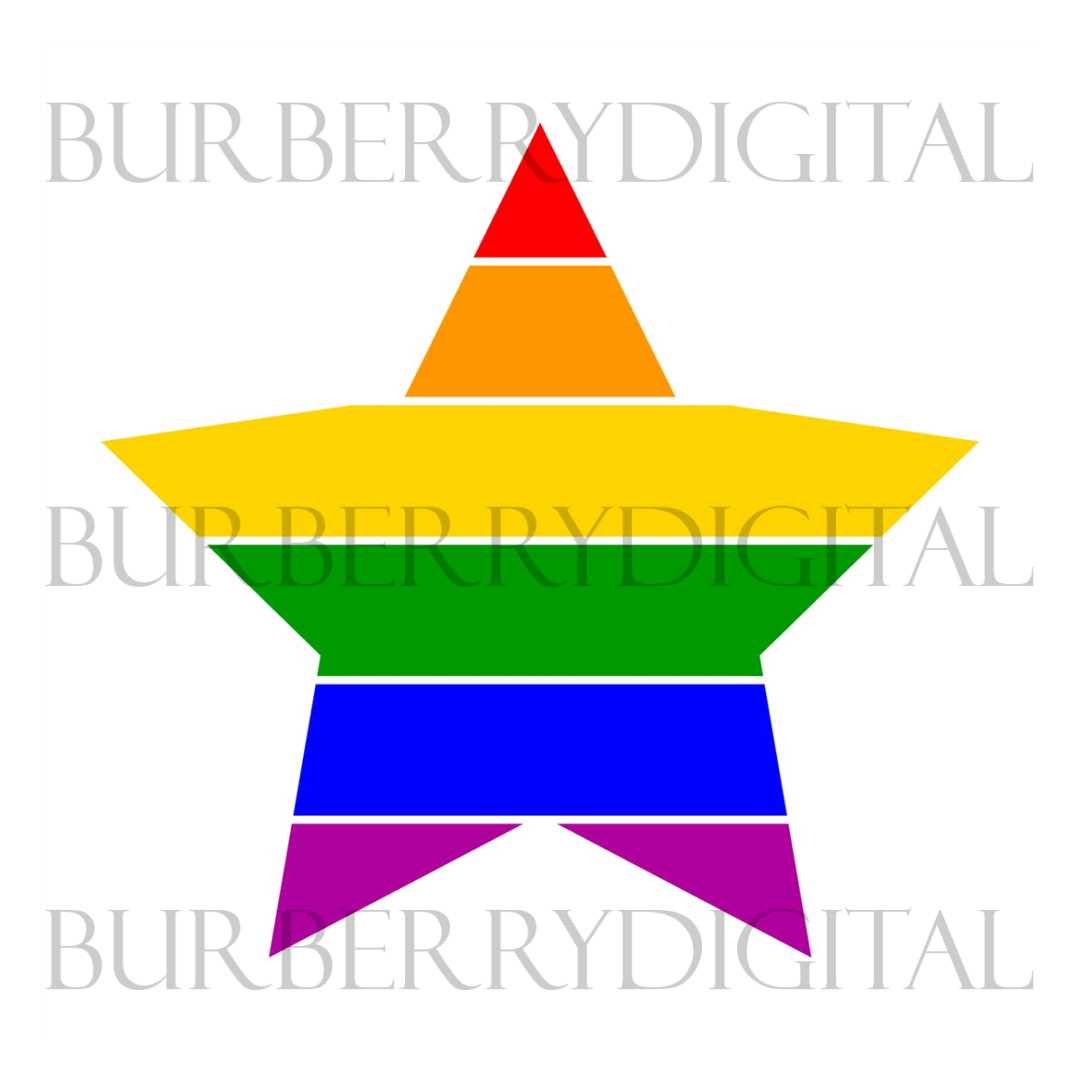 Pride Star Svg, Lgbt Svg, Rainbow Svg, Star Rainbow Svg, Gay - Inspire ...