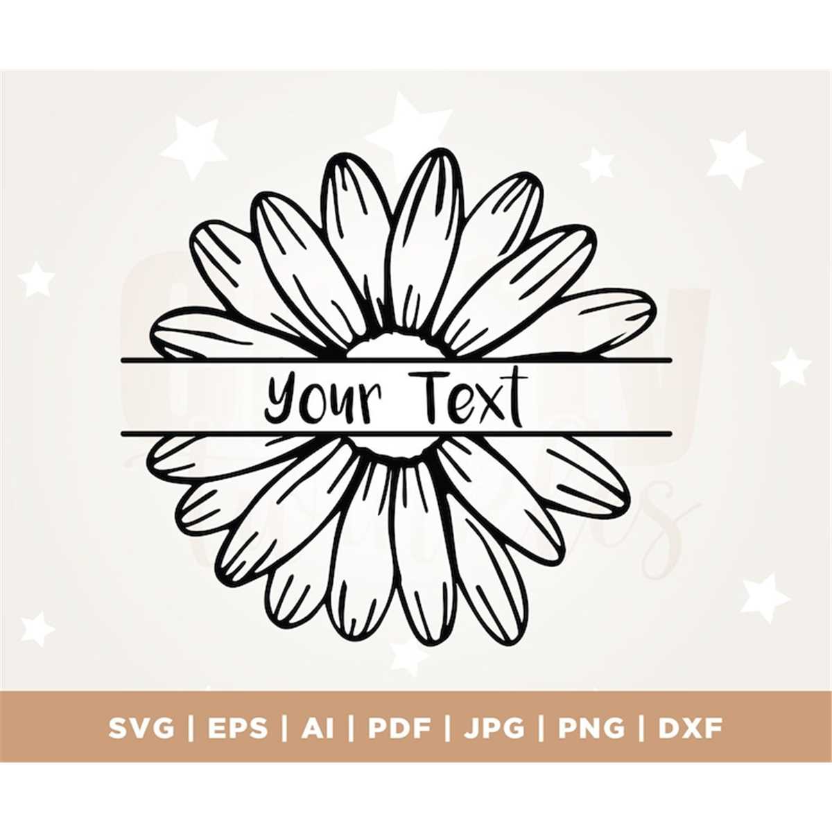 Split Flower Svg, Split Monogram SVG, Flower Monogram Svg, D - Inspire ...