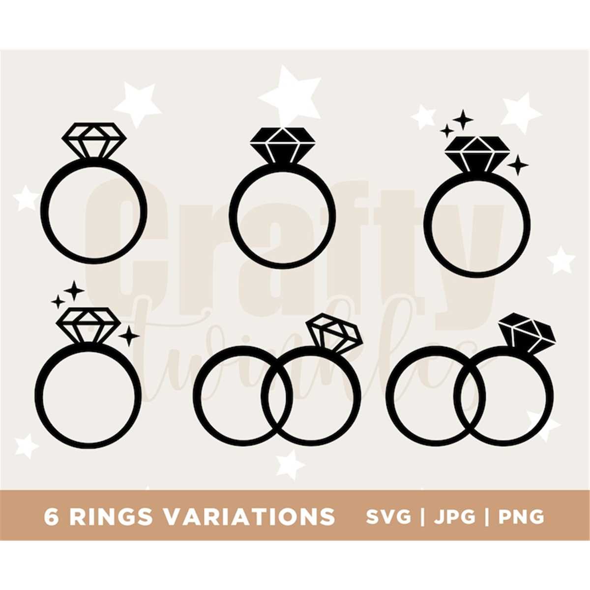 Ring SVG cut file, Rings bundle, couple rings svg for Cricut - Inspire ...