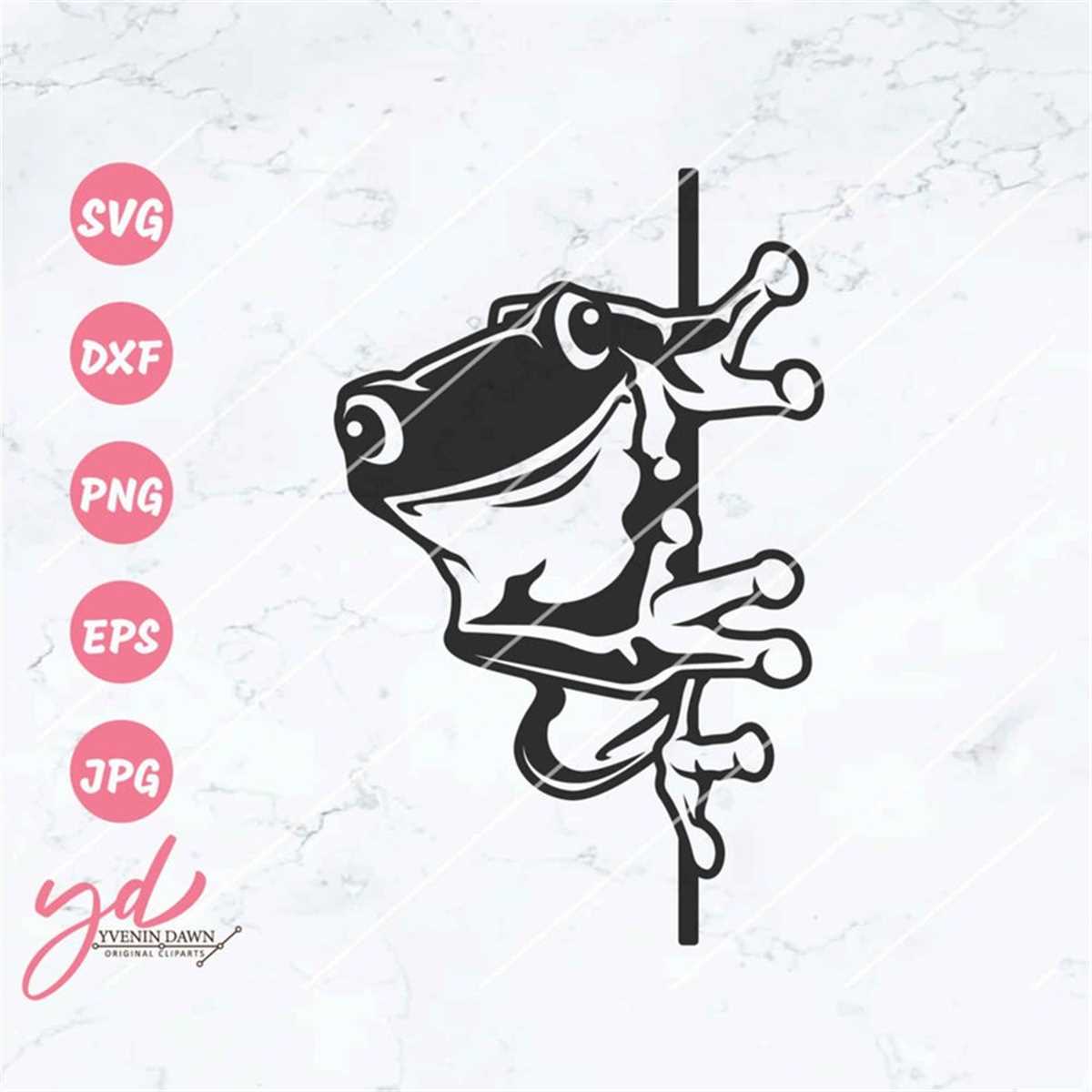 Peeking Frog Svg Png | Frog Svg | Tree Frog Svg | Cute Anima | Inspire ...