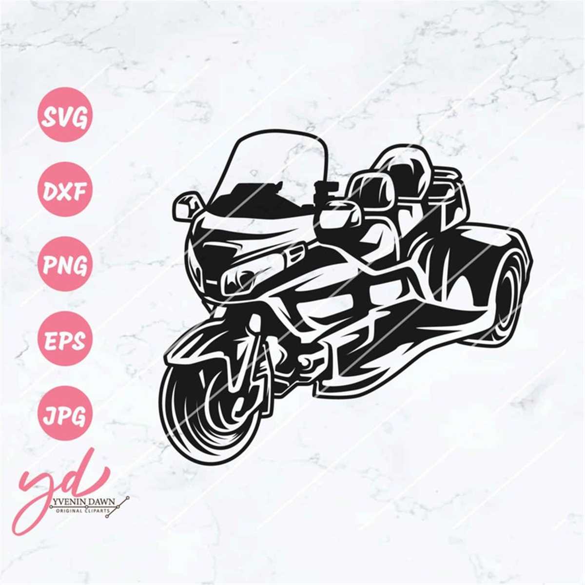 Trike Motorcycle Svg | Trike Motorcycle Png | Motorcycle Svg | Inspire ...