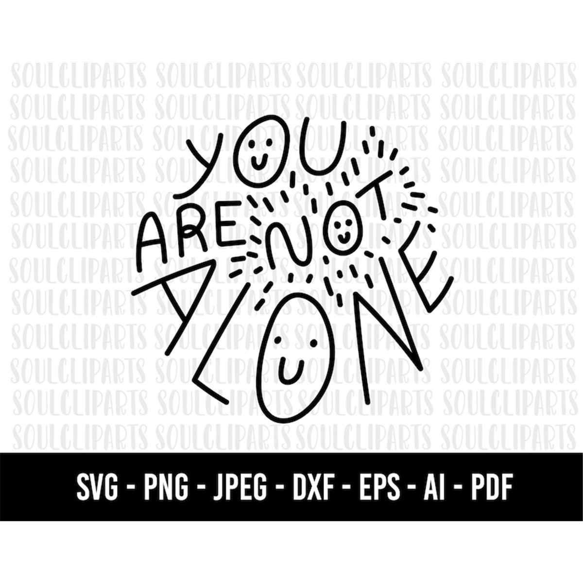 COD631- You are not alone svg, Free SVG, quote svg, Free svg | Inspire ...