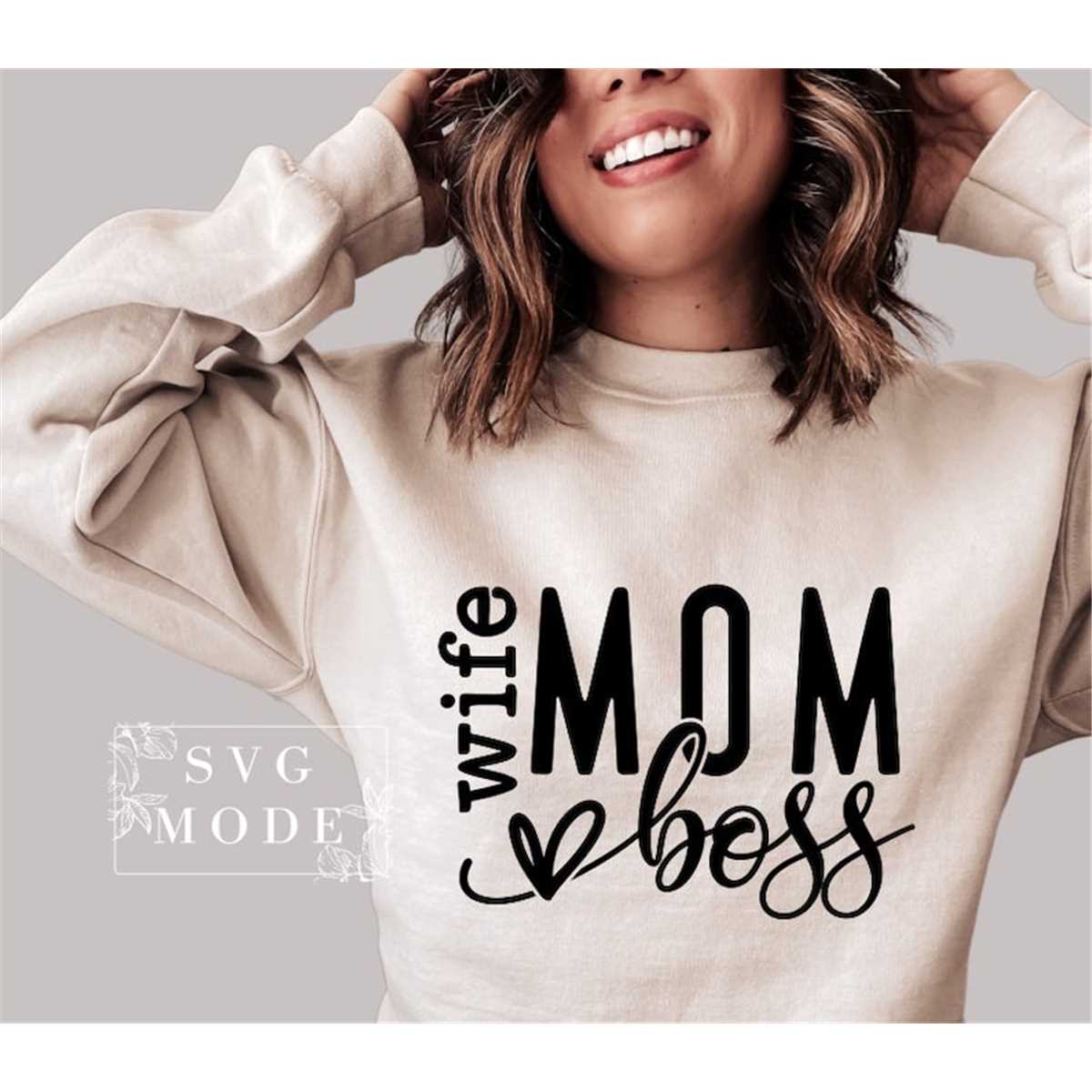 Mom Wife Boss SVG PNG PDF, Mom Svg, Mom Vibes Svg, Mom Life - Inspire ...
