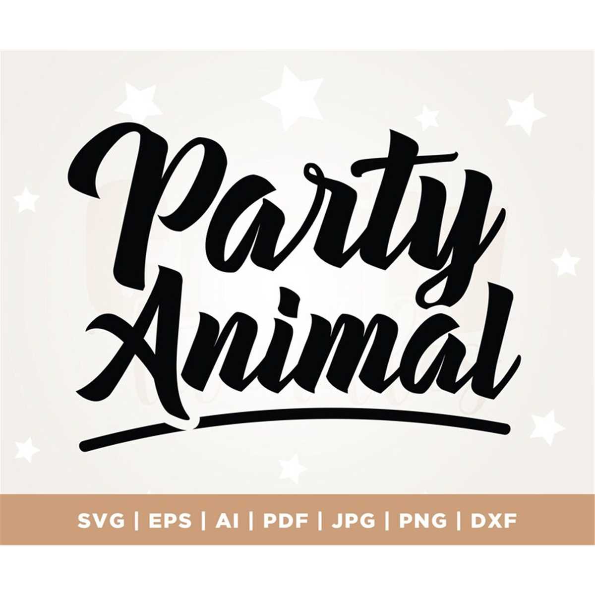 Birthday svg, party animal svg file, svg quote, party time s - Inspire ...