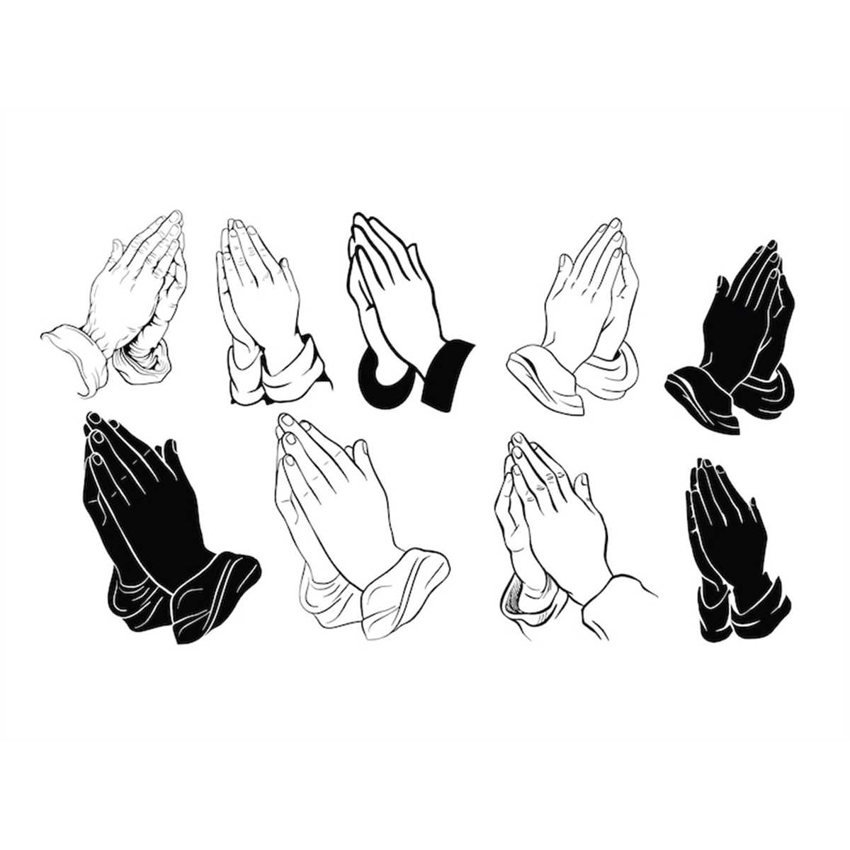 PRAYING HANDS SVG, Praying hands clipart, Praying hands Svg | Inspire ...