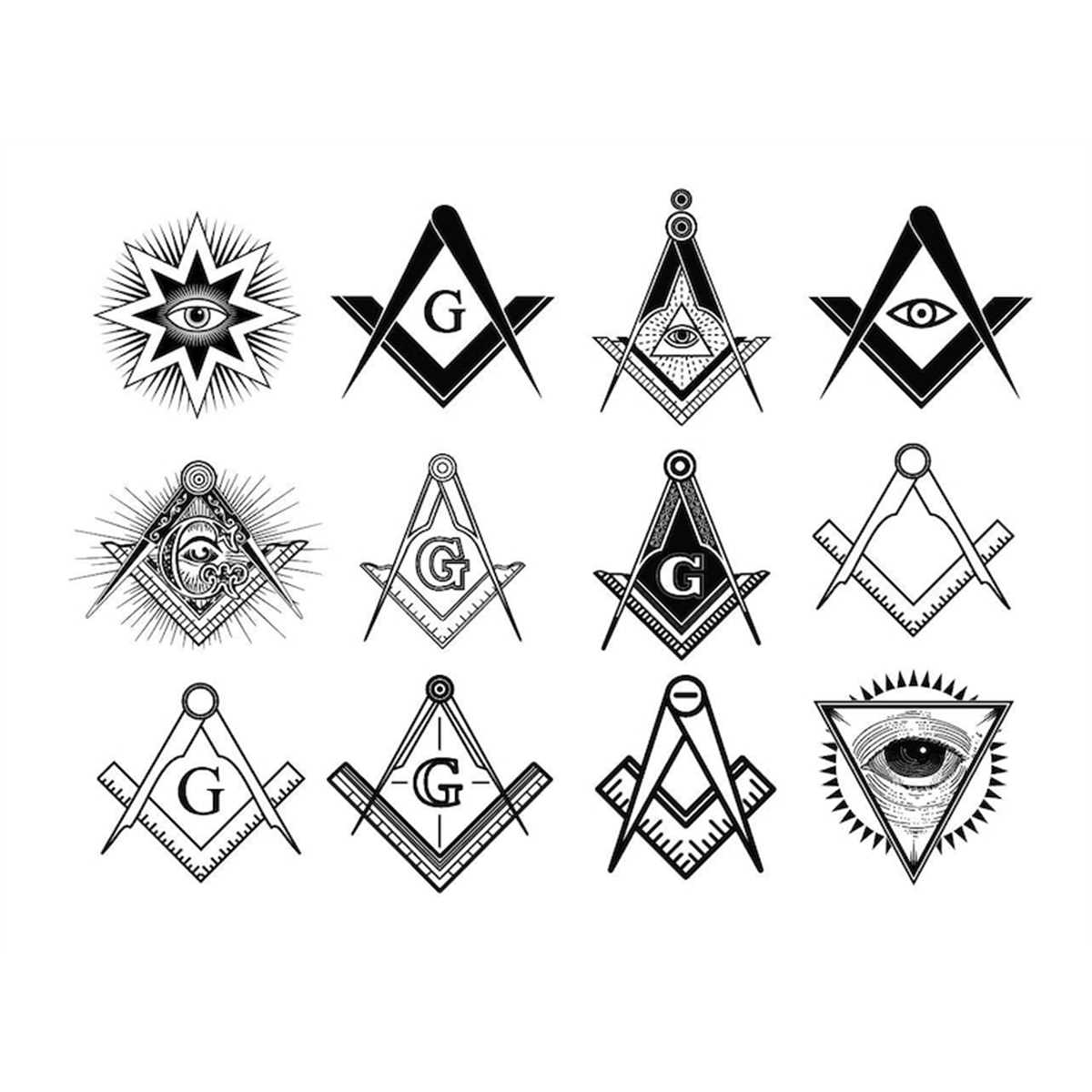 MASONIC SQUARE and COMPASS Svg, Freemason svg, Fraternity s | Inspire ...