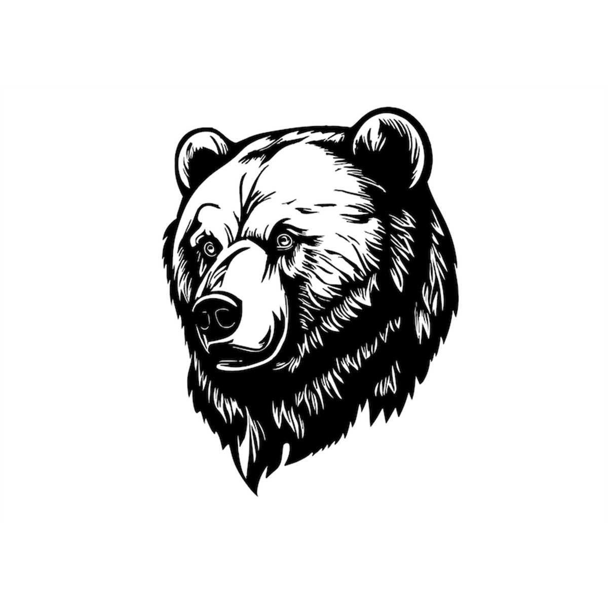 BEAR HEAD SVG, Bear Head Svg Cut Files For Cricut, Bear Clip - Inspire ...